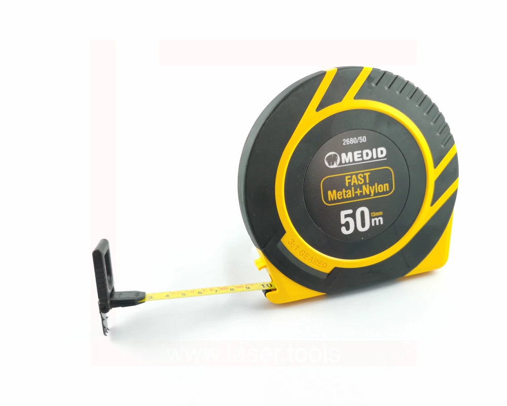 Taśma Miarka Stalowa Zwijana 50m 13mm Przełożenie 3:1 Medid | Majstero.pl